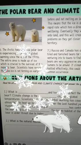 The Polar Bear And Climate Change - No Prep Sub Plan by Katqat Resources