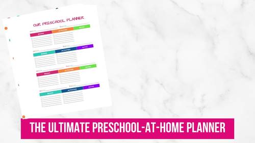 Preschool at home: The ultimate planner by Laura Sandell | TPT