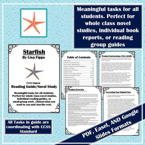 Starfish | Reading Guide | Book / Literature Novel Study |FULL | Lisa Fipps