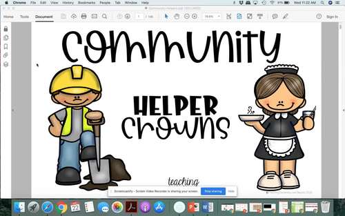 38 Community Helper Hats/Crowns for Dramatic Play or Reader's Theatre