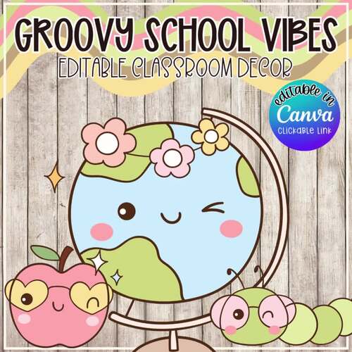 Groovy EDITABLE Door Display | Groovy EDITABLE Bulletin Board Set