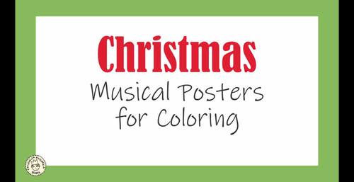 Music Posters for Coloring | Christmas Themed by Anastasiya Multimedia ...