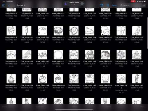 111 Cute Food Bakery Breakfast Clipart: Black & White PNG by pimjuju