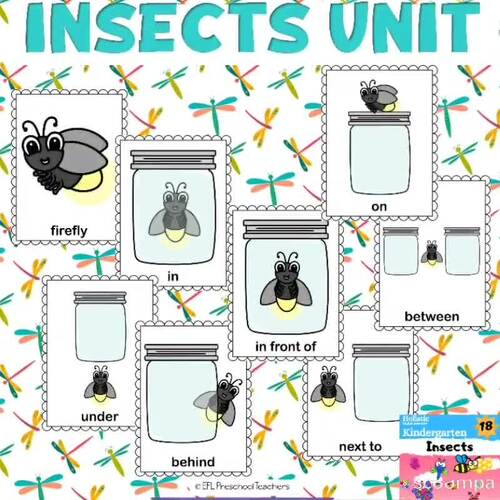 Fireflies Prepositions – Flashcards, Dice, Jars, Worksheets & Teaching Tips