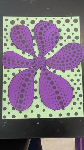 Yayoi Kusama Dot Flower Template Art Lesson by The Classroom by Hera