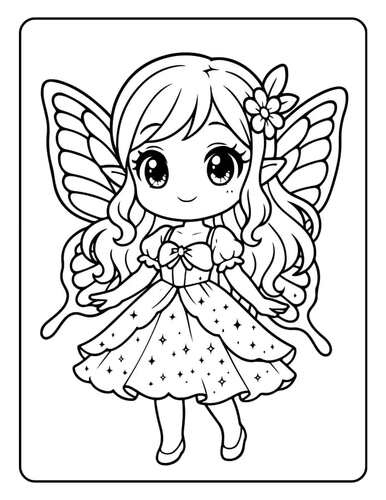 Kawaii Chibi Girls Coloring Pages | 45 Cute Anime Digital Coloring Book