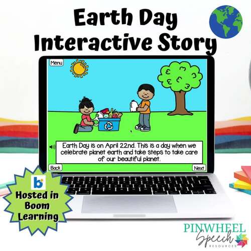Earth Day Boom Cards Spring Story and Sequencing Speech Therapy Digital ...