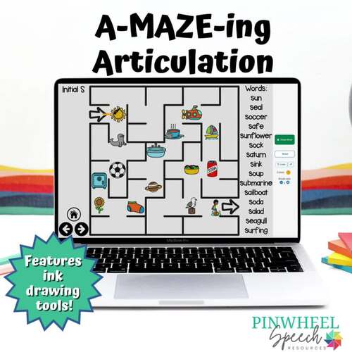A-MAZE-ing Articulation Boom Cards™ Speech Therapy Activity Mazes