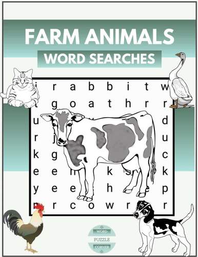 Farm Animals : A Bundle of Vocabulary Puzzles by Word Puzzle Corner