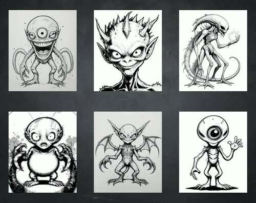 Monster Alien Coloring Book - Out-of-This-World Fun for All Ages!