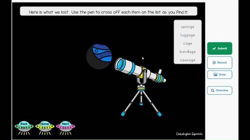 TH articulation and J Articulation Activity Outer Space Find It Game ...