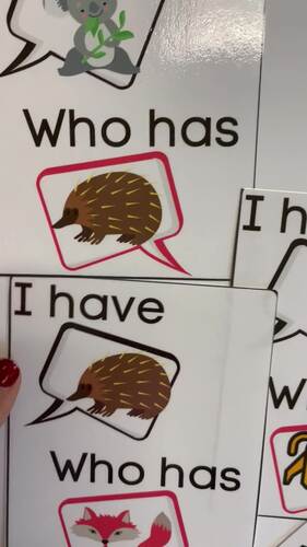 I have Who has Zoo Animals includes 20 CARDS by Sparking Creativity Now