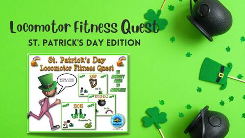 St. Patrick's Day PE Locomotor Fitness Quest (Warm Up Activity) | TPT