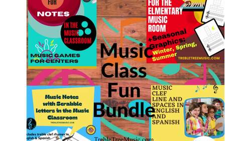 Music Class Fun Bundle of Activities Treble Tree Music by Treble Tree Music