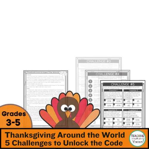 Thanksgiving ELA Activity Escape Room Thanksgiving Around the World ...