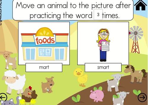 Cluster Reduction & S-blends BOOM CARDS: Farm Theme by Speechie Pals