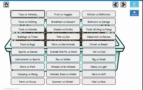 Sensory Bin Categories BOOM Cards for Speech Therapy by Sunflower SLP