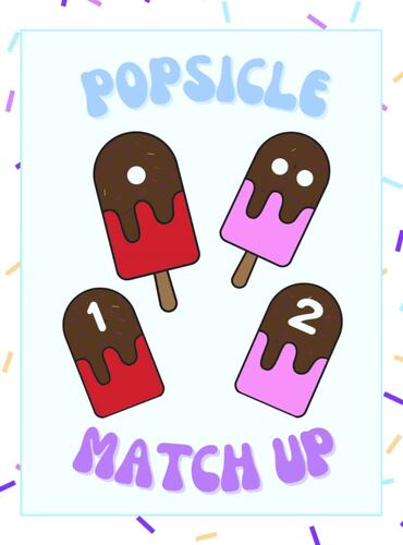 Popsicle Match-Up Activity: Number and Dot Matching by Beehavior Beehive