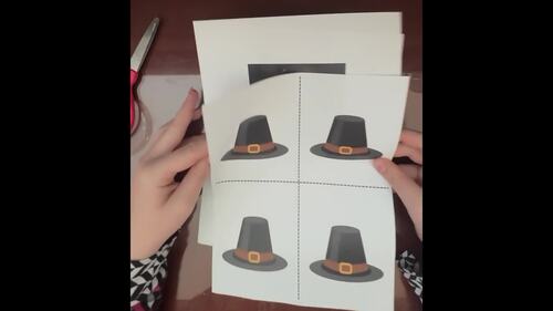 Thanksgiving Pilgrim Craft! Print, cut, glue! by RachelsRadiantResources