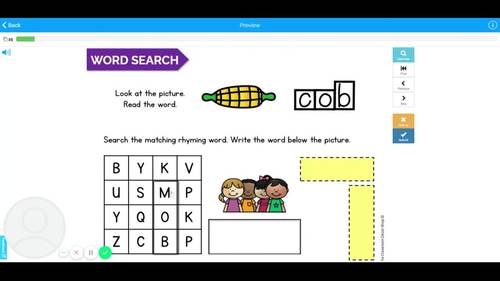 Boom Cards Distance Learning CVC Word Searchs Short O by Classroom ...