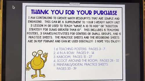 Make a 10 to Add: Teaching Posters, Math Centers, Worksheets i-Ready ...