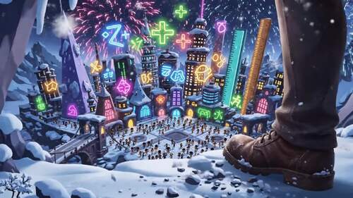 January Math Mystery 6th Grade | New Year Math Review Activity | Easy Prep