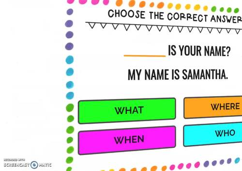 WH Questions Boom Cards™ Distance Learning Language by Creating 4 ESL