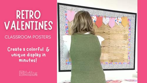 Valentine's Day Kindness Week Classroom Posters - Retro Theme - Editable!