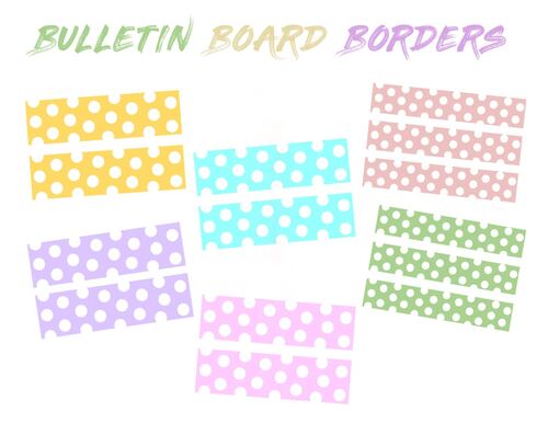 Polka Dots Bulletin Board Borders, Printable Classroom Borders ...