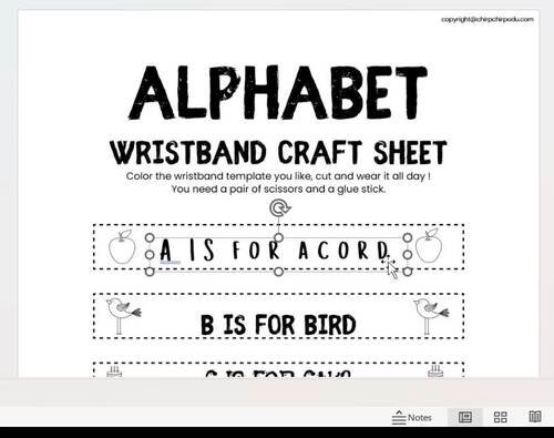 Editable alphabet letters bracelets, craft activity for kids | TPT