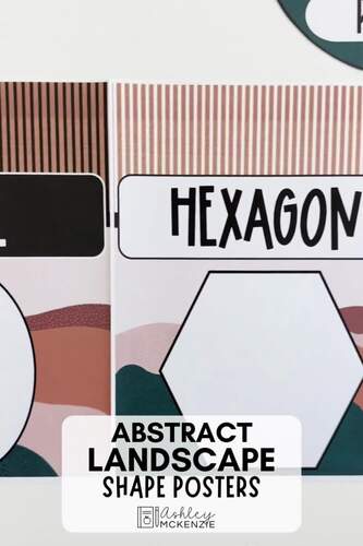 Abstract Landscape Classroom Decor | Shape Posters - Editable! | TPT