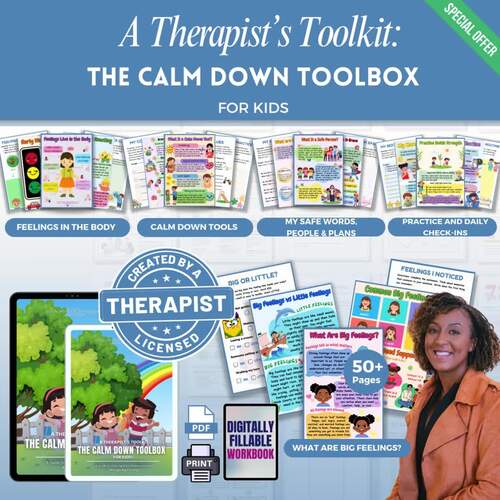The Calm Down Toolbox For Kids Workbook by CB Counseling | TPT