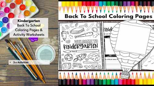 Back To School Coloring Pages & Activity Worksheets for Kindergarten ...