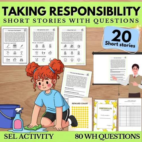 Taking responsibility Short Stories With Questions Worksheets Autism ...