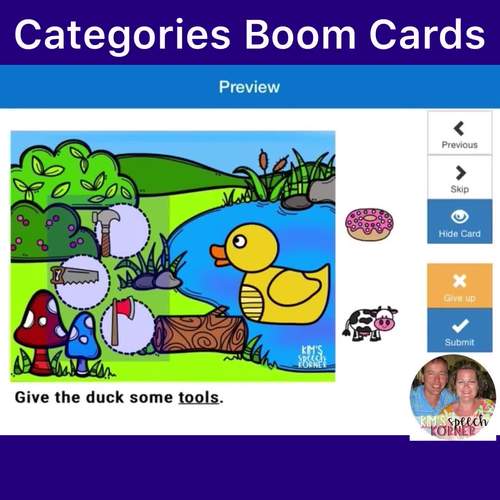 Categories Boom Cards | Speech Therapy Activities | Teletherapy | TpT