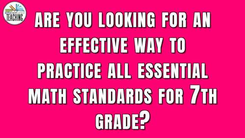 7th Grade Math Spiral Review Warm ups Daily Work Slides Bell Ringers ...