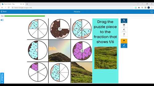 Fractions Puzzle Boom Cards | 3rd Grade Math by Hands on Learning LLC