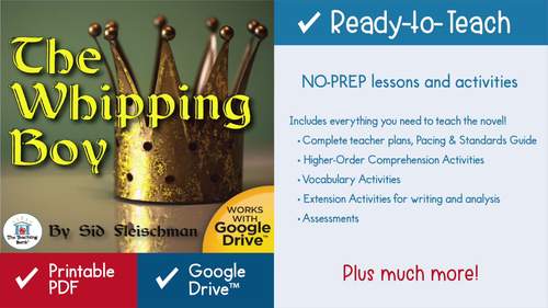 The Whipping Boy Novel Study Book Unit by The Teaching Bank | TPT