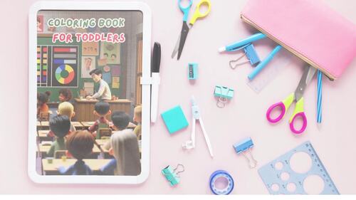 This digital coloring book for kids ages 1-8, titled "Coloring Book for ...