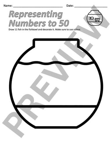 Numbers to 50 - Counting to 50, Write Numbers to 50, Printable Worksheets