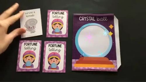 FORTUNE TELLING - speaking cards [English & Spanish] by Classroom Postcard