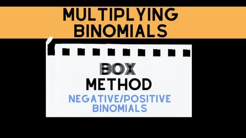 Multiplying Binomials FOIL and Area Model Method Examples by Ocular IQ