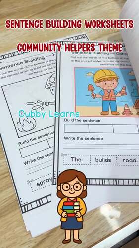 Community Helpers Writing & Sentence Building by CUBBY LEARNS | TPT