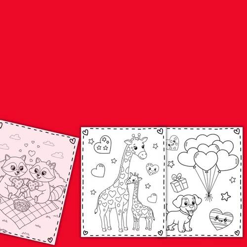 Valentine’s Day Coloring Pages for Children|Student Gift Sheets ...