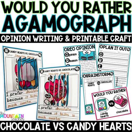 Chocolate vs Hearts Valentines Agamograph Craft Would You Rather ...