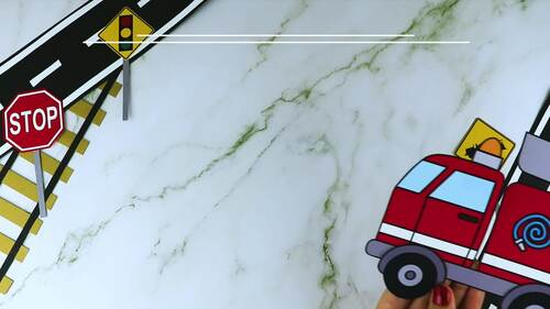 Fire Truck Printable Template Cut and Paste Craft for Kids | TPT