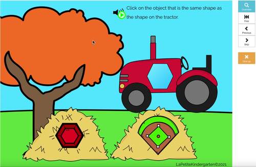 Fall 2-D Shapes BOOM Cards by La Petite Kindergarten | TPT
