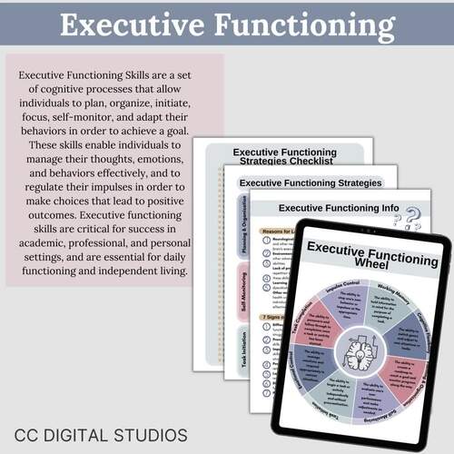 Executive Functioning Adult ADHD CBT Worksheets, Psychotherapy ...