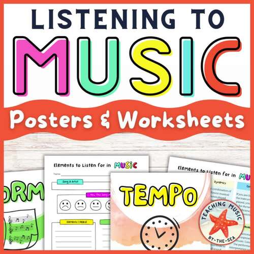 What to Listen for in Music Posters Classroom Decor Vocabulary Bulletin ...