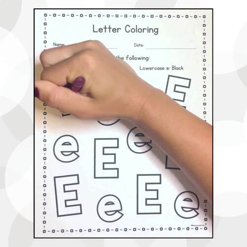 Alphabet Letter and Number Recognition Coloring Pages Worksheets